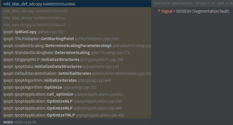 同时链接 Ipopt 与 Open3D 导致 Segment Fault 的原因分析与解决方案 - UltBlog